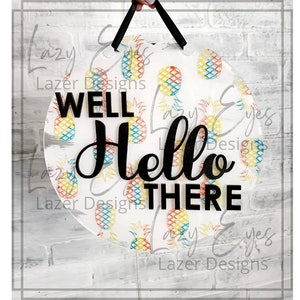 DIGITAL FILE Hello There Pineapple Svg Pdf Digital Download - Etsy