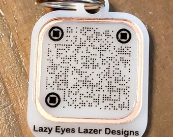 Qr Code Keychain - Etsy