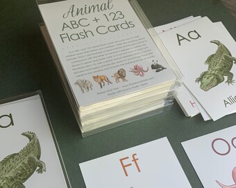 Nature Alphabet Flashcards ABC Flash Cards Nature Study - Etsy