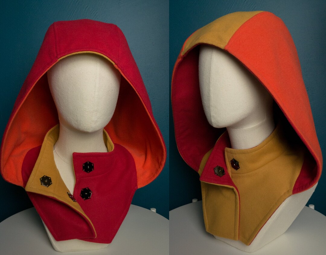 Reversible Multicolor Hood, Soft Handmade Durable Fabric Hood Accessory ...
