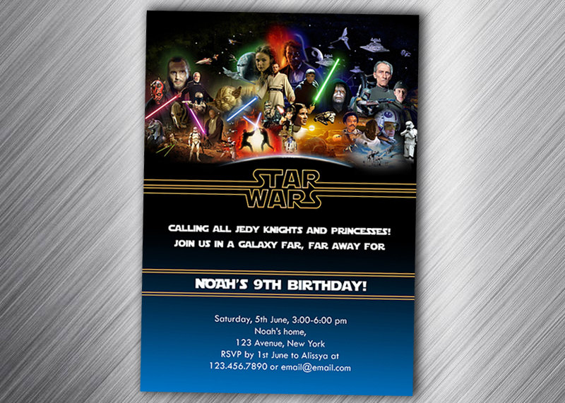 Star Wars Party Invitation, Birthday Party Invitation - Etsy