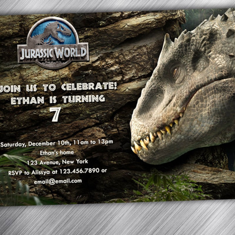 Jurassic World Invitations - Etsy