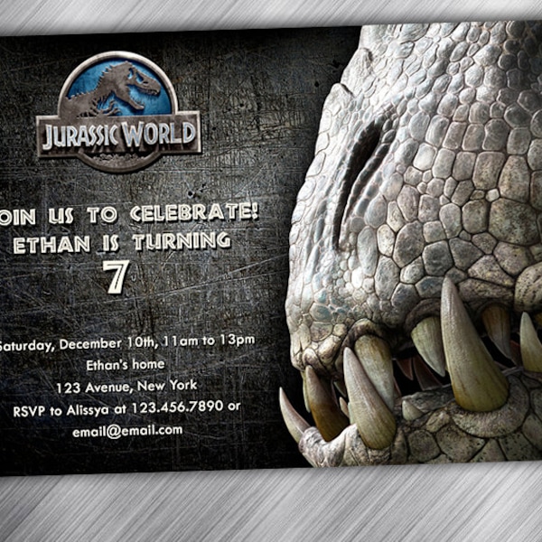Jurassic World Invitations - Etsy