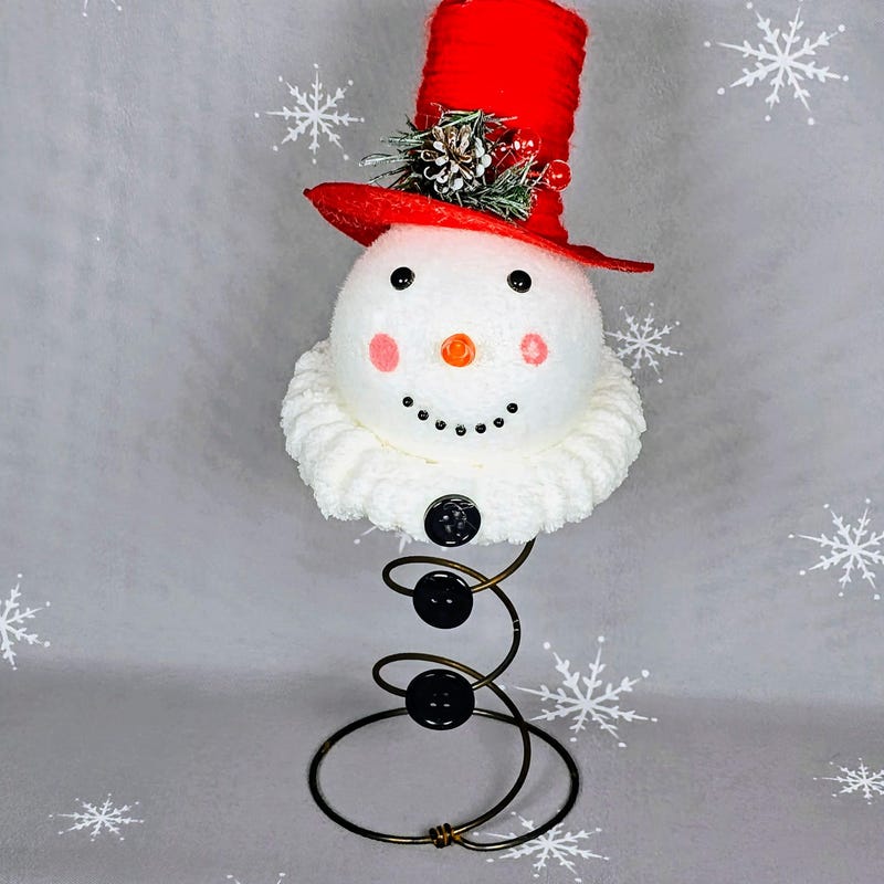Snowman Head Tree Topper - Etsy