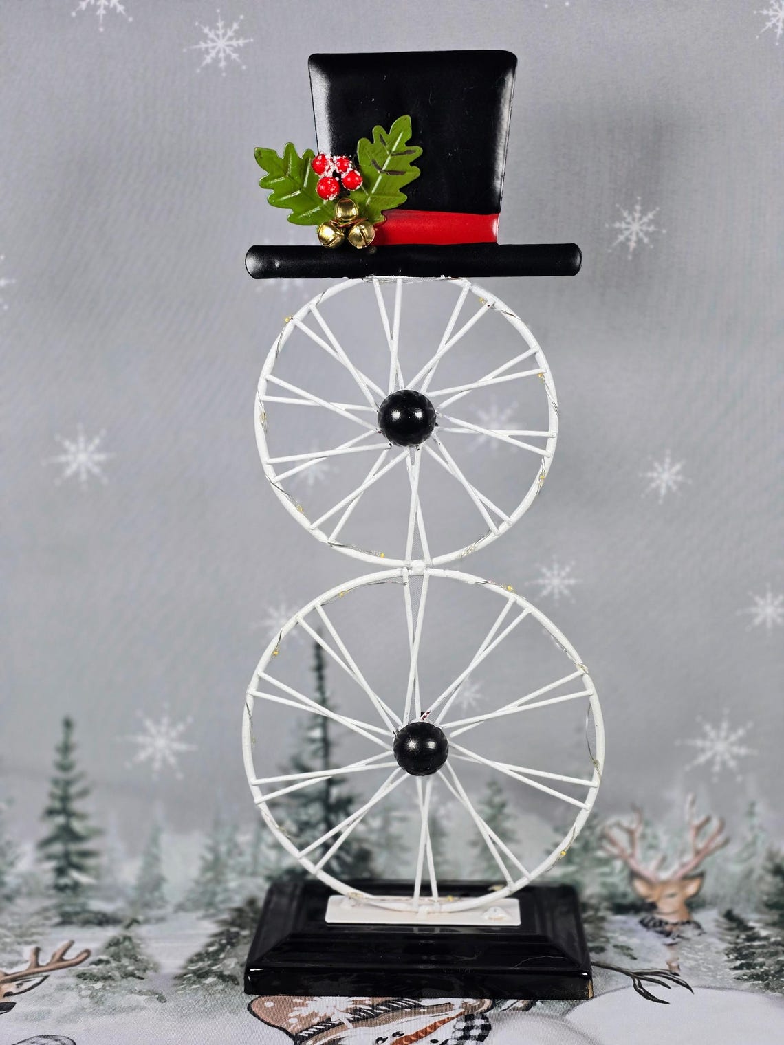 Lighted Snowman Christmas Decor – LED Holiday Tabletop Display - Etsy