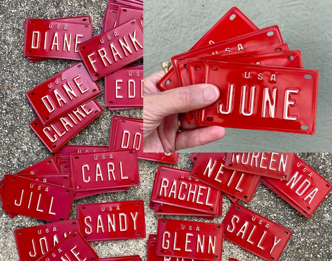 Mini License Plates With Names — Lot of 88 — Vintage Bicycle Name ...