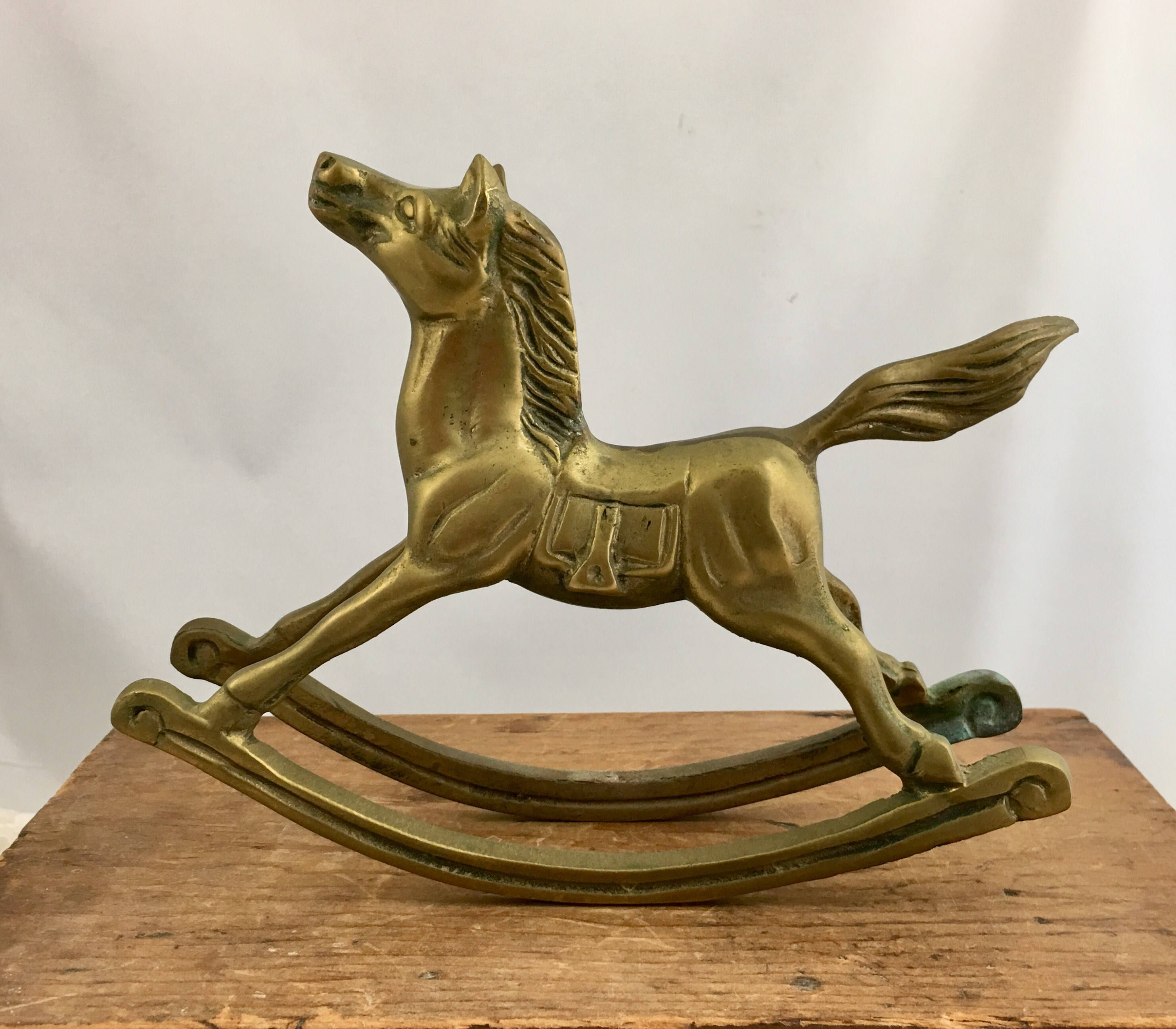 vintage brass rocking horse Figurines & Knick Knacks Art & Collectibles ...
