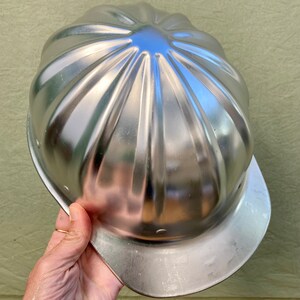 Vintage Aluminum Hardhat—costume/photo Prop—classic Construction Safety Headwear—industrial ...
