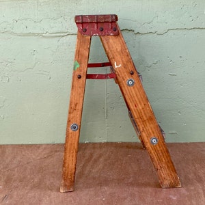 Antique Wood Step Ladder Vintage Urban Industrial Style - Etsy