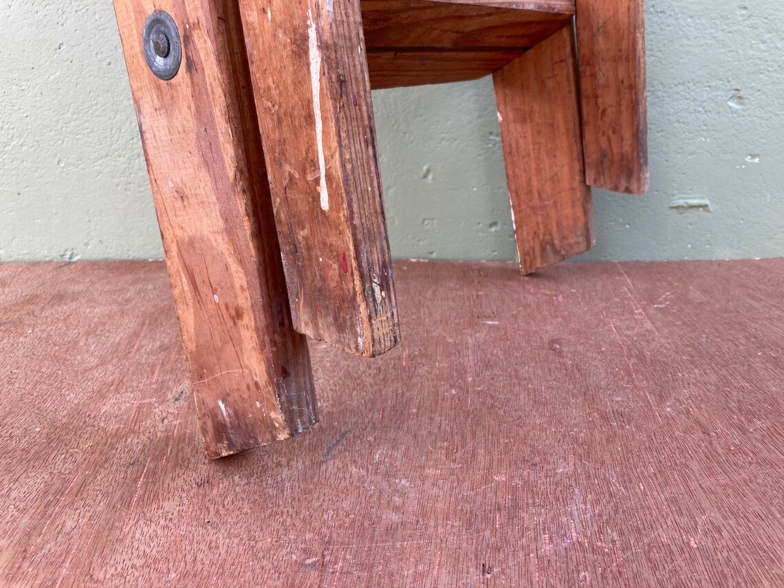 Antique Wood Step Ladder Vintage Urban Industrial Style - Etsy