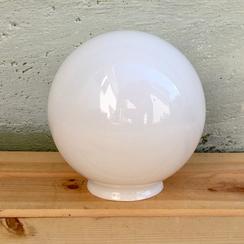 White Glass Globe - Etsy