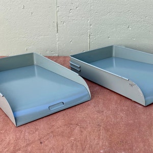 Vintage Desktop Organizer — Industrial Steel Office Tray - Etsy