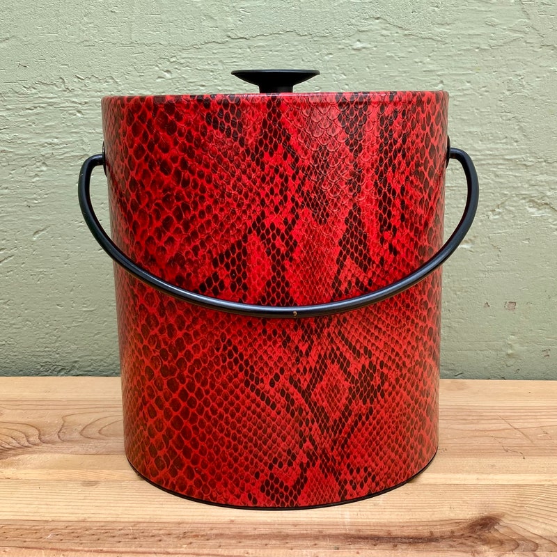 Red Ice Bucket - Etsy