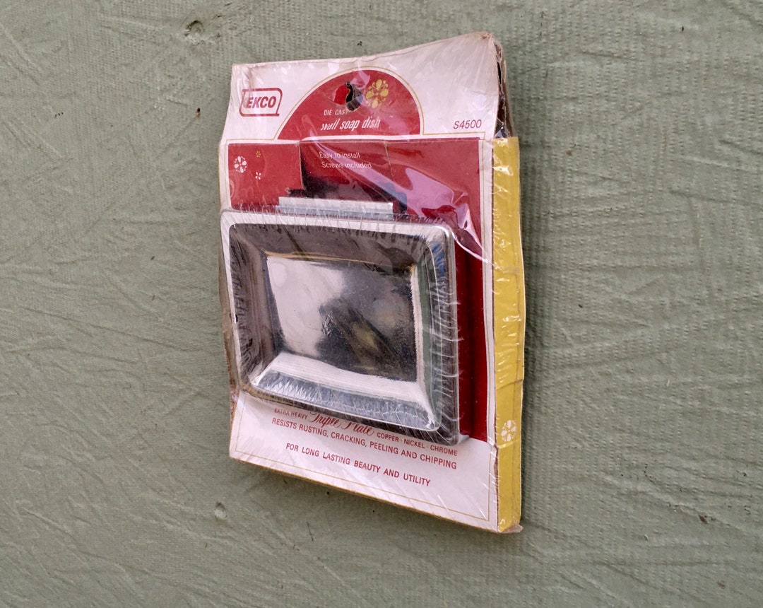Vintage EKCO Chrome Soap Dish: Minimalist Wall Mount, New Old Stock - Etsy