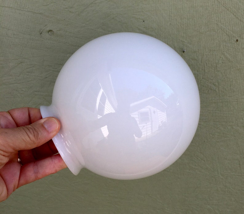 Vintage White 6 Inch Ball Replacement Globemid Century Retro - Etsy