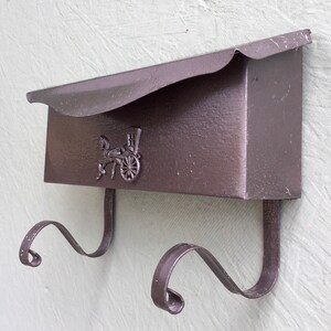 Antique Rustic Metal Mailbox Apartment/cottage Style Newspaper/letter ...