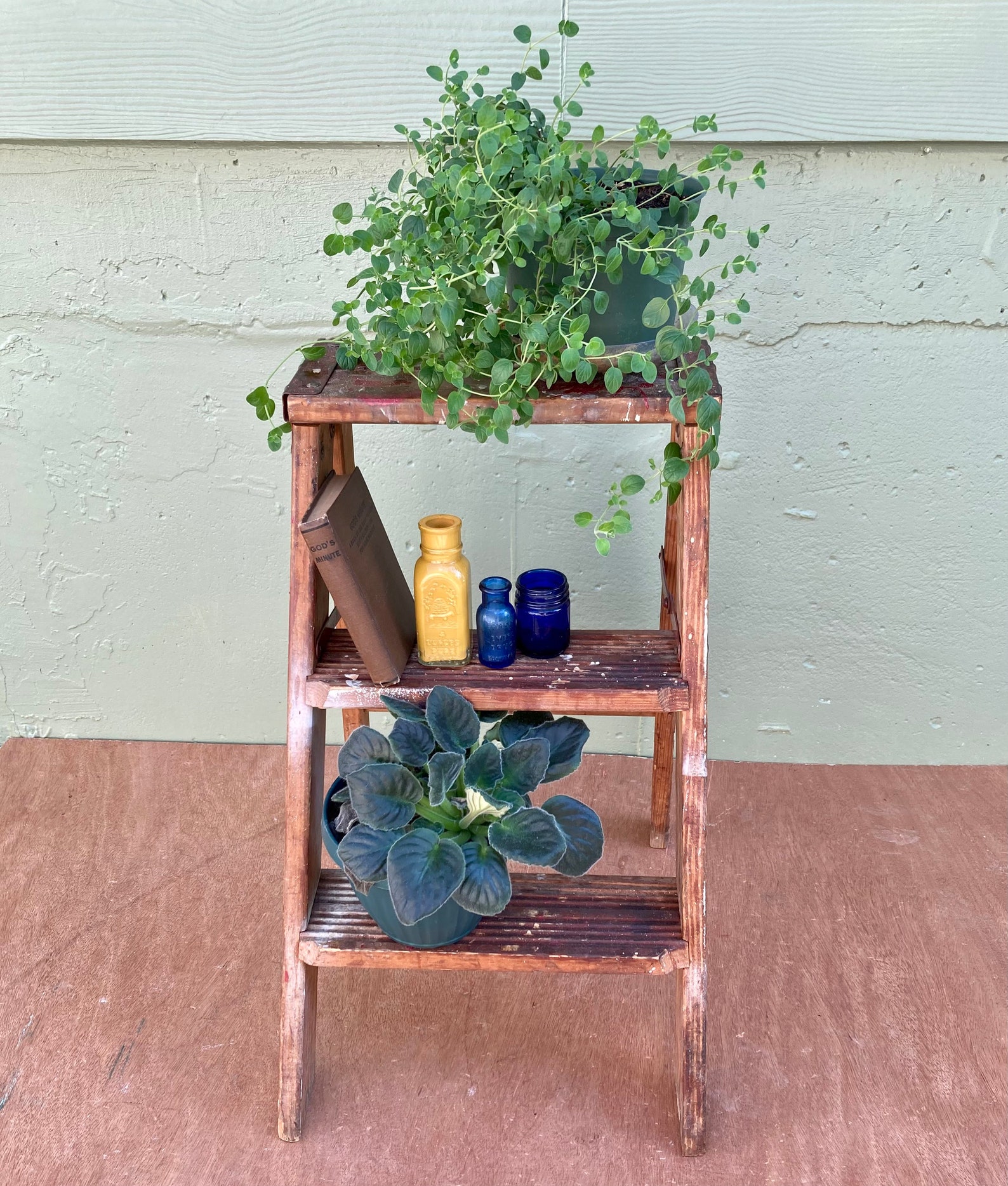 Antique Wood Step Ladder Vintage Urban Industrial Style - Etsy