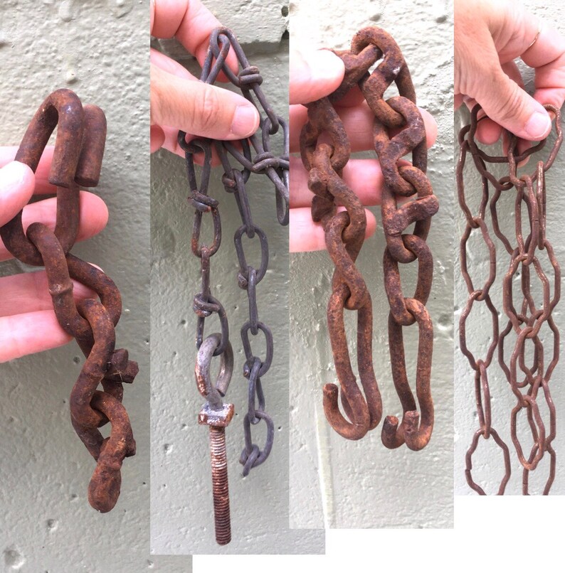 Rusty Iron Chain Urban Steampunk Metalworking Art Supply - Etsy