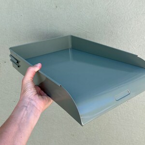Vintage Desktop Organizer — Industrial Steel Office Tray - Etsy
