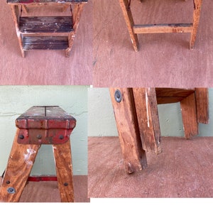 Antique Wood Step Ladder Vintage Urban Industrial Style - Etsy