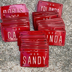 Mini License Plates With Names — Lot of 88 — Vintage Bicycle Name ...