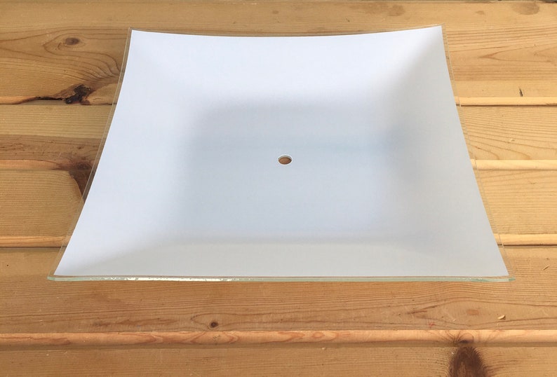 Vintage Square Ceiling Light Cover: Mid Century off White Glass Globe ...