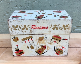 Vintage Recipe Box - Etsy