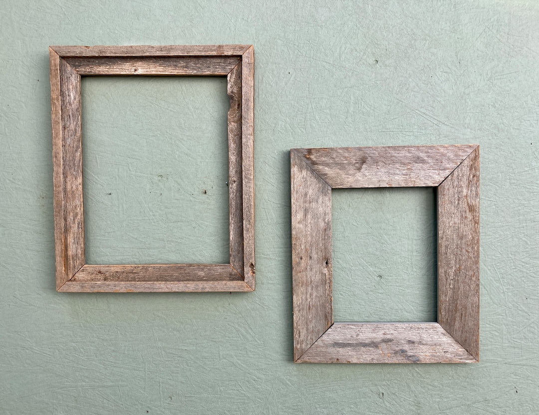 Wood Picture Frame — Rustic Barn Board Frame — Vintage Handcrafted Art ...