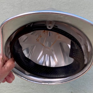 Vintage Aluminum Hardhat—costume/photo Prop—classic Construction Safety Headwear—industrial ...