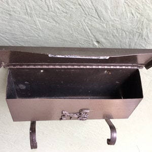 Antique Rustic Metal Mailbox Apartment/cottage Style Newspaper/letter ...