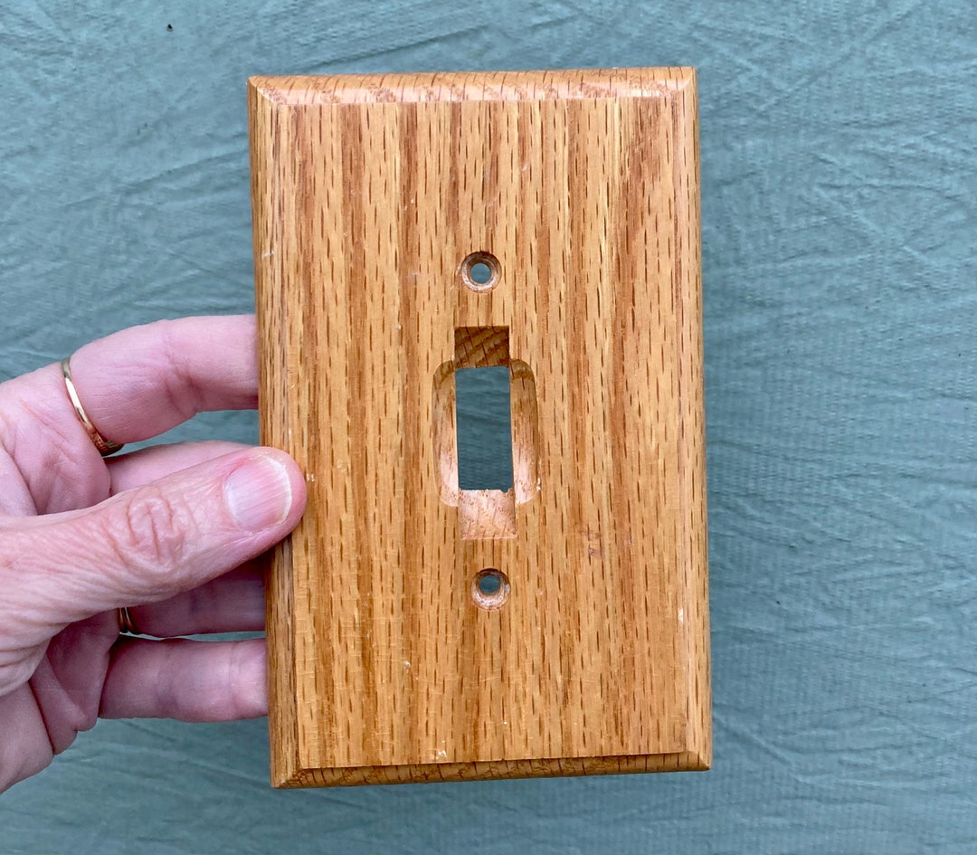 Wood Switch Plate Cover — Wooden Light Switch Cover — Mid Century ...
