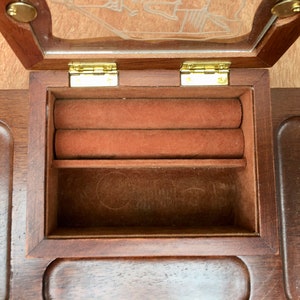 Vintage Men's Wooden Valet Jewelry Drawer Dresser Top Organizermid ...