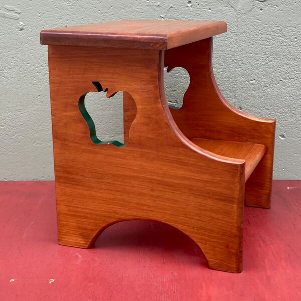 Wood Footstool - Etsy