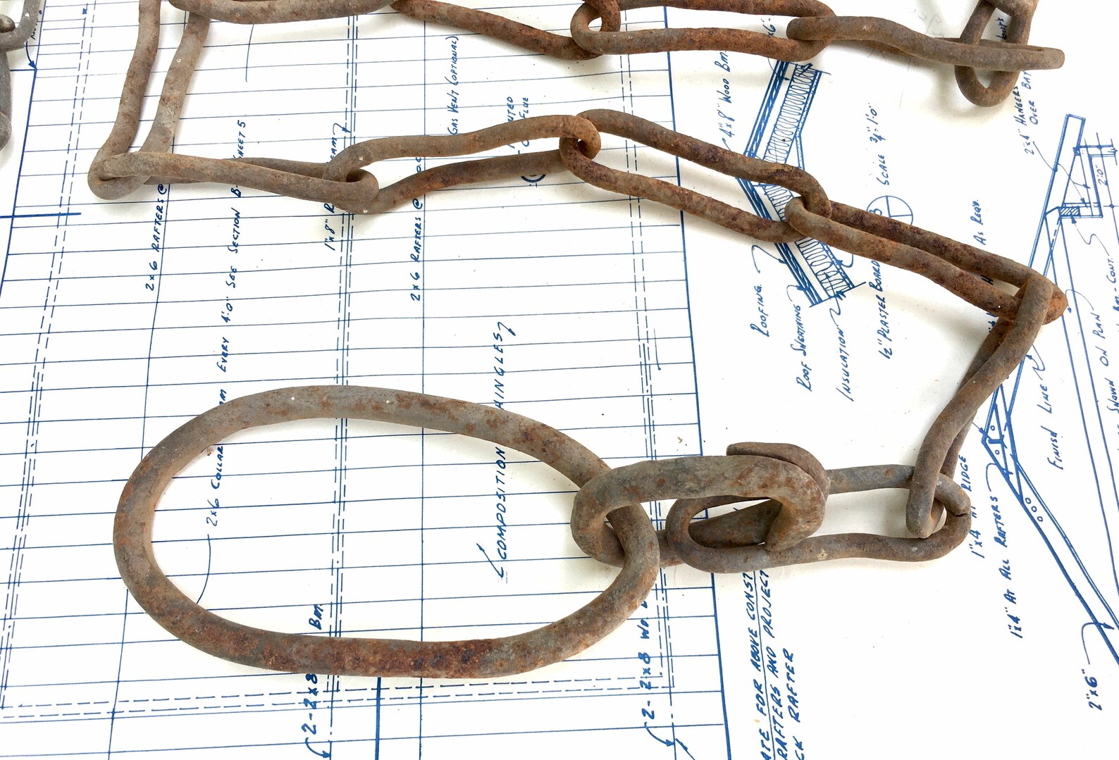 Rusty Iron Chain Antique Industrial Steampunk Metalworking - Etsy