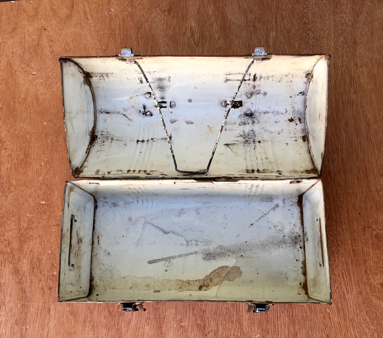 Antique Lunch Box Hand Painted OOAK Industrial Urban Art - Etsy