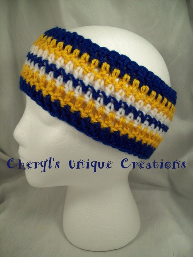 WV - West Virginia Team Colors Hand Crocheted Headband or Beanie ...