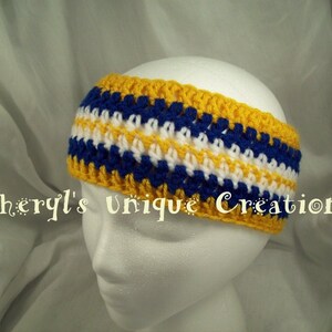 WV - West Virginia Team Colors Hand Crocheted Headband or Beanie ...