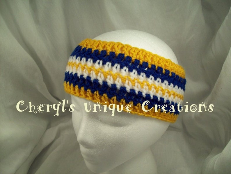 WV - West Virginia Team Colors Hand Crocheted Headband or Beanie ...