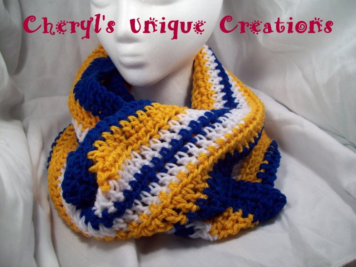 WV West Virginia Team Colors Hand Crocheted Wide Chunky - Etsy