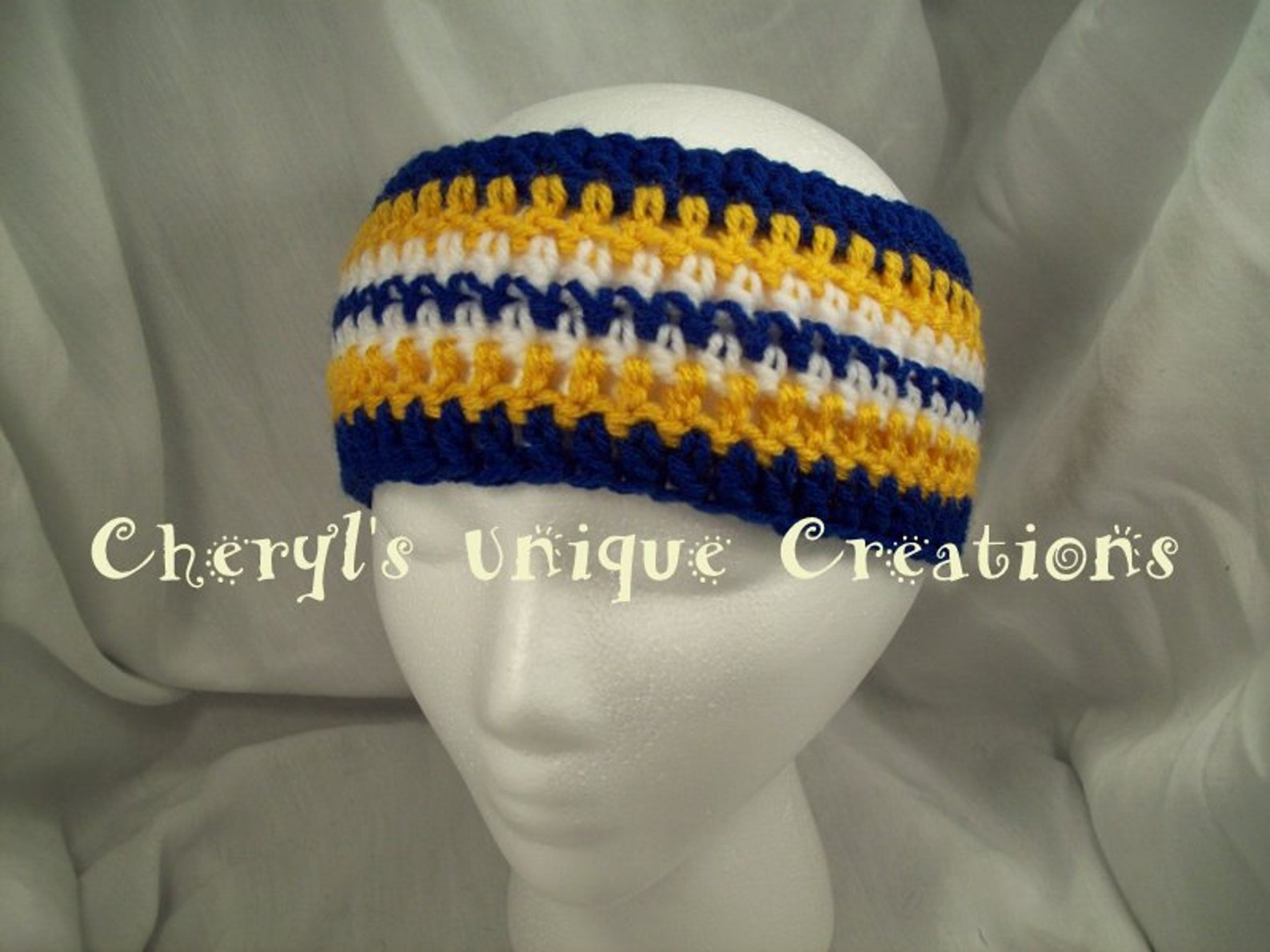 WV - West Virginia Team Colors Hand Crocheted Headband or Beanie ...