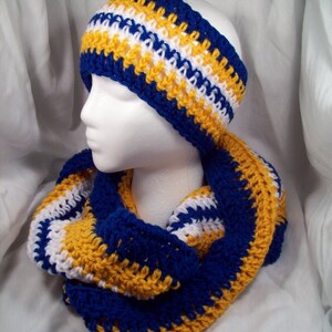 WV - West Virginia Team Colors - Hand Crocheted Wide Chunky Cowl ...