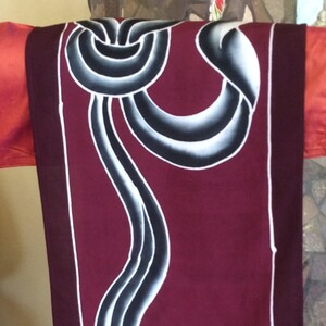 Tibetan Buddhist Sacred Offering Scarf Design Painted on a 60 in Scarf ...
