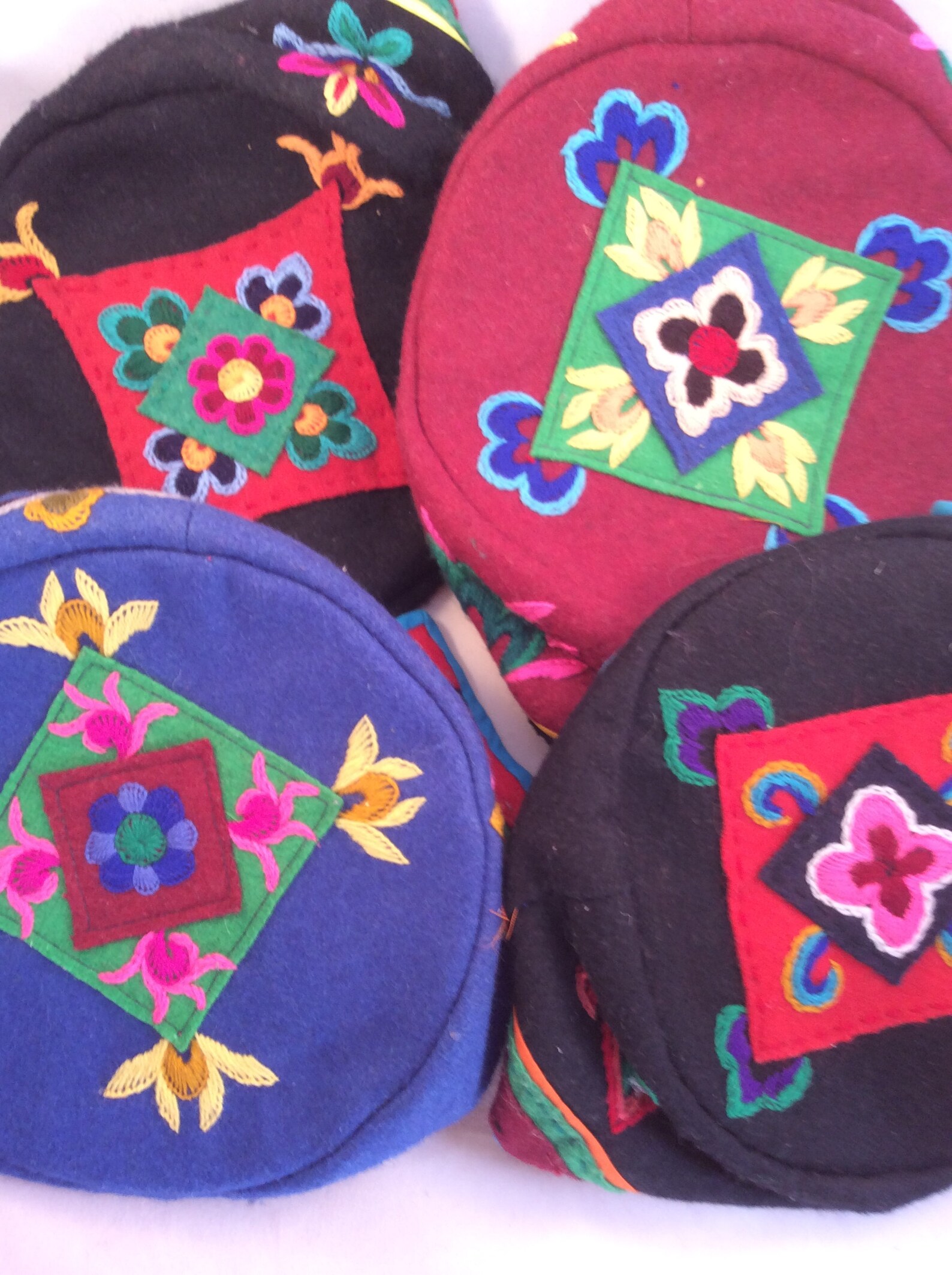 Tibetan Embroidered Cap Hat or Brocade Fancy Hat. 2 to Choose From XS ...