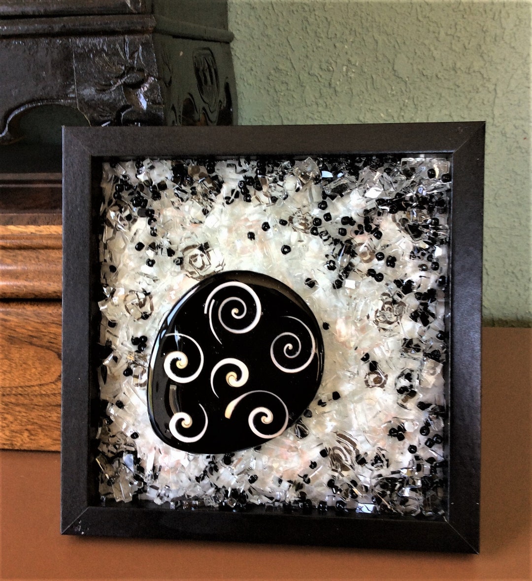 Conch Shell Slices Glass Collage Art (choice of 2) - Etsy