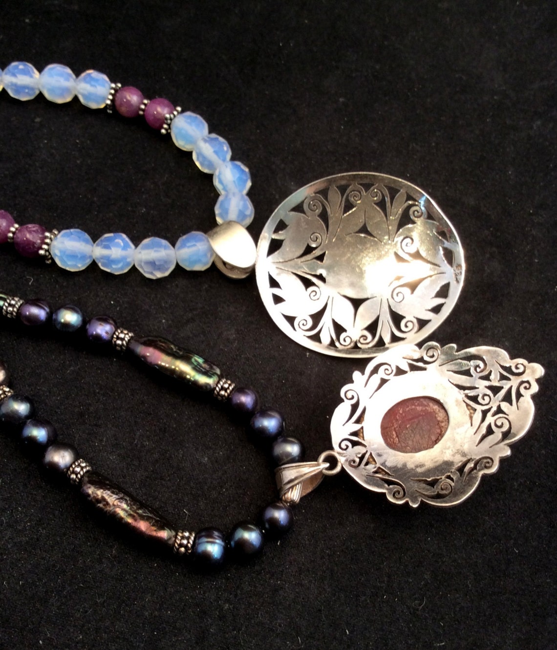 18 or 24 Star Ruby or Sapphire Pendant Necklace. Lacy - Etsy