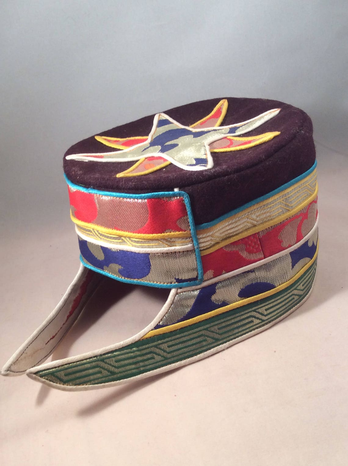 Tibetan Embroidered Cap Hat or Brocade Fancy Hat. 2 to Choose From XS ...