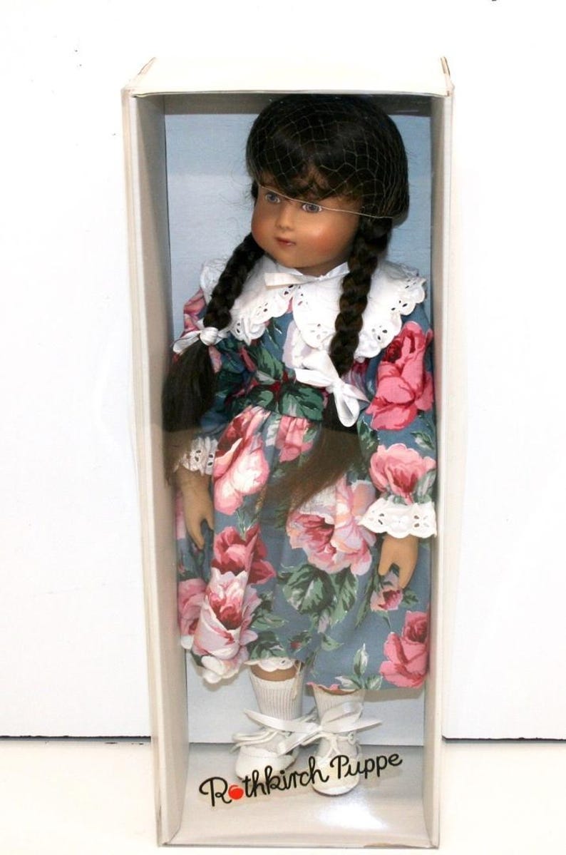 Stacy, German Rothkirch Puppe Doll 18" Dark Hair With Floral Dress ...