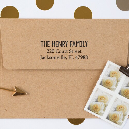 Personalized Stamp Self Inking Stamp Family Address Stamp - Etsy