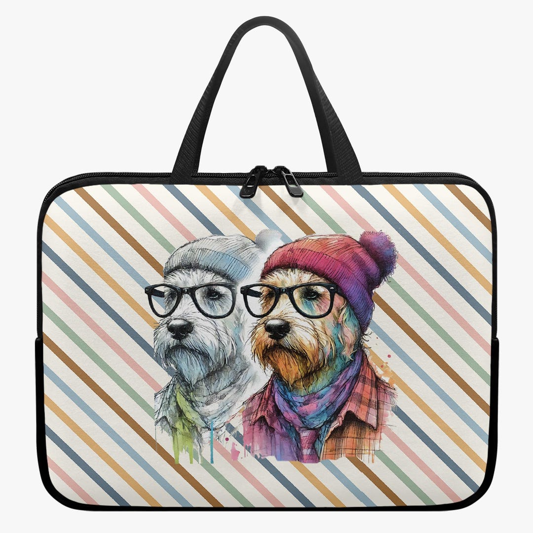 Computer Sleeve Dog Boho Laptop Cover Gift MacBook Lover Accessory Pc ...