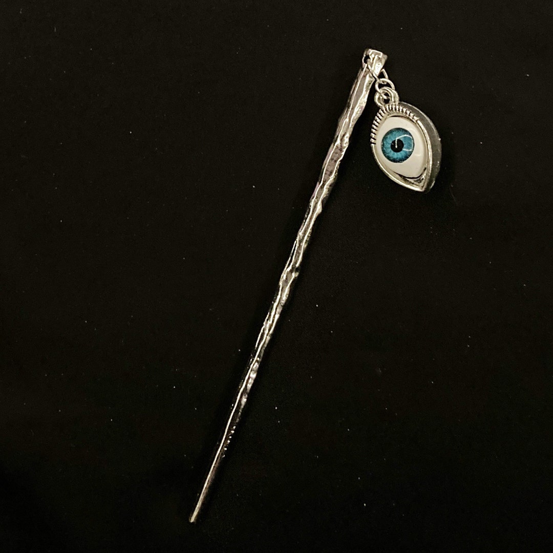 Evil Eye Hair Stick, Blue Eye, Creepy Eye, Evil Eye Hair, Hair Pin, Eye ...